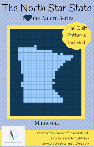 The North Star State - Minnesota Pixelated Quilt Pattern (Instant ...