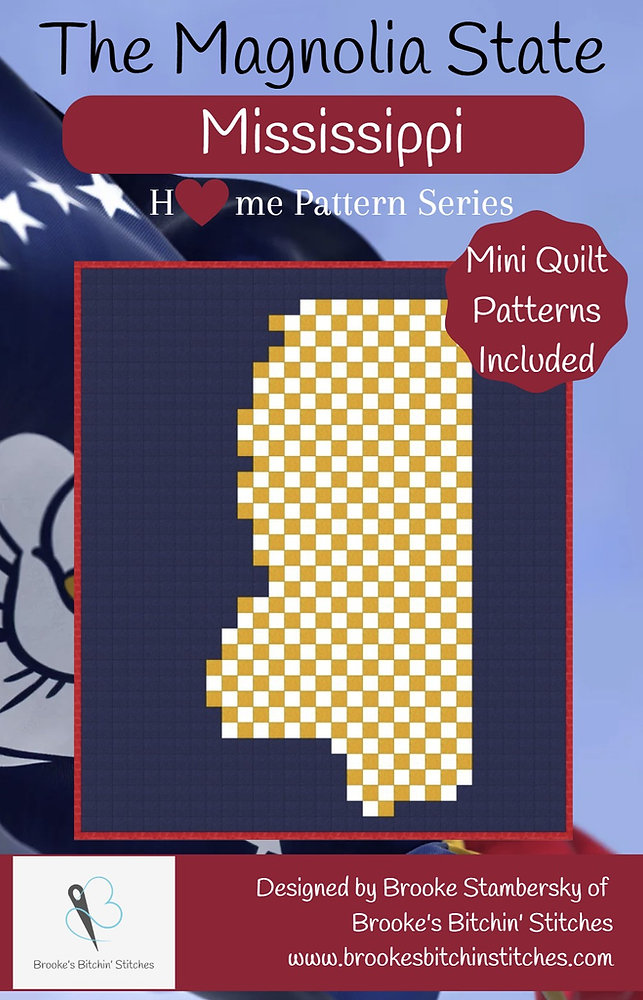 The Magnolia State Quilt Pattern: A Mississippi-Inspired Pixelated ...