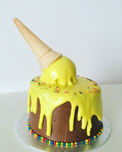 Ice cream melted drip cake - 6 inch | BarbaraCakes
