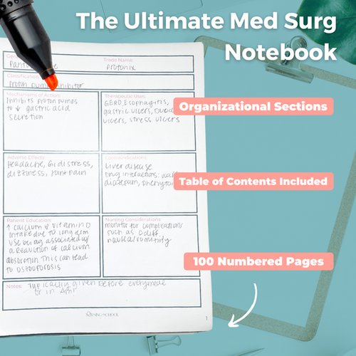 ULTIMATE Med Surg Notebook | NursingSchoolJewels