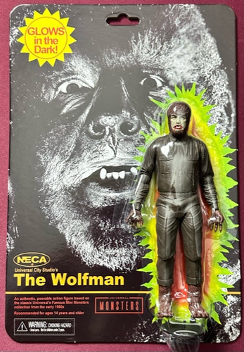 NECA -Universal MonsterThe Wolfman Glow In The Dark 7" Poseable Figure ...