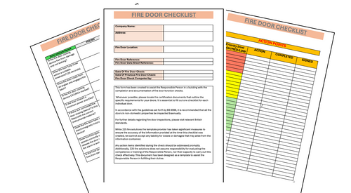 Fire Door Check List Template | 225 Fire Solutions