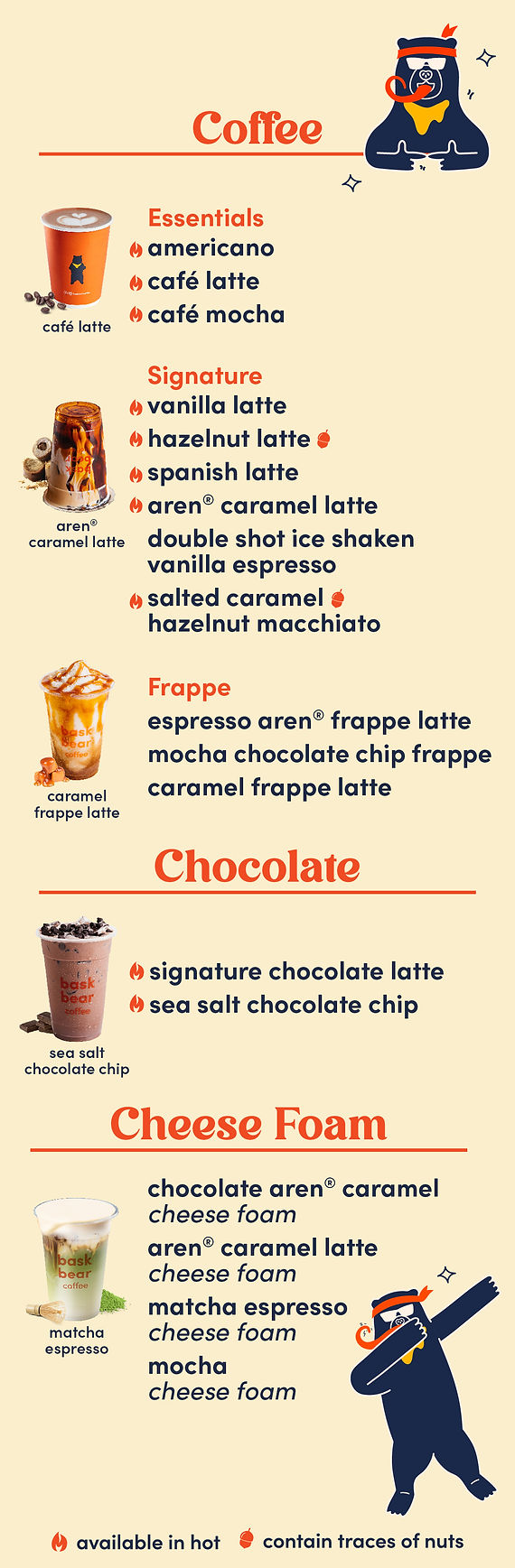 Menu | Bask Bear Coffee | Now Delivering Flavour!
