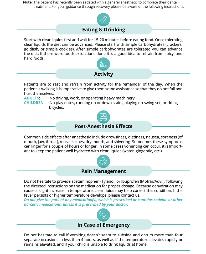 Pre-Op Instructions - General Anesthesia Dentistry | Adv Dental