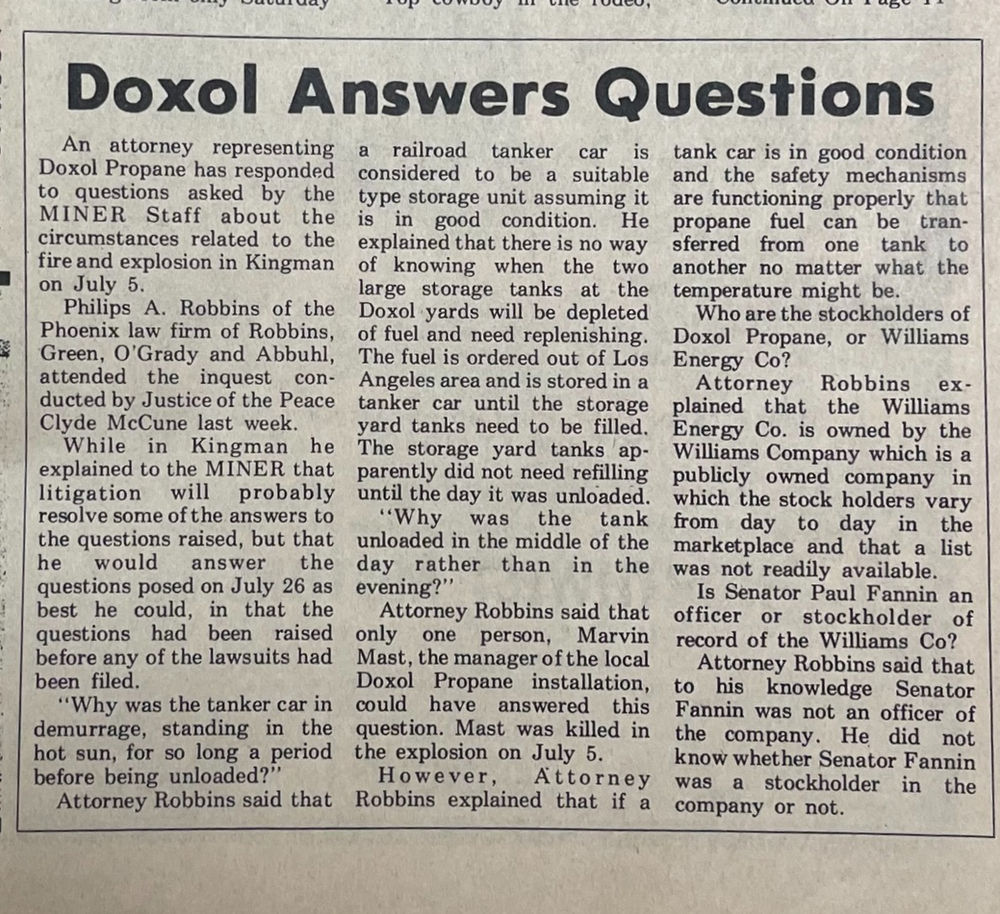 PART 5: DOXOL - We Need Ice - The Kingman BLEVE True Story