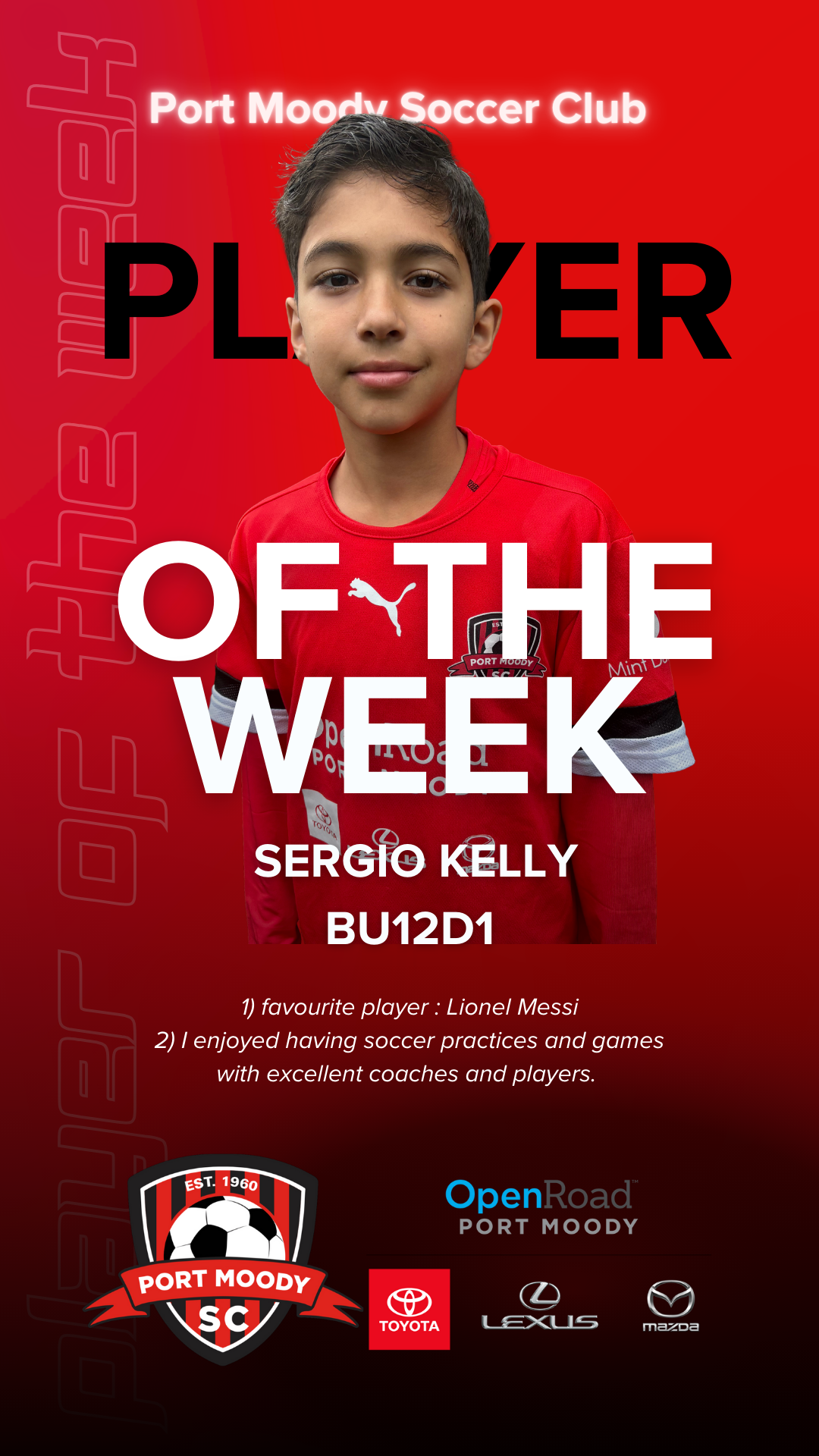 Sergio Kelly | Port Moody Soccer