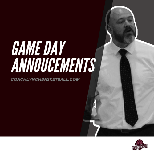 Game Day Announcements Template | Lynch Basketball