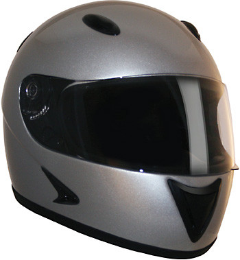 Full Face Silver Helmet | gearupandride