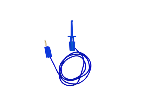 2mm Banana to Clip Jack Cable 50cm - Blue | Kidbright