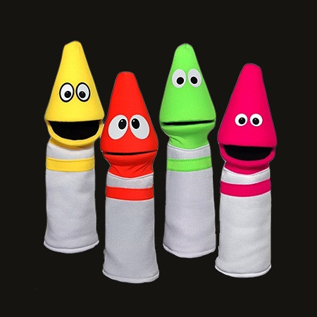 Blacklight Crayonet Neon Puppets Set | Puppetsinc.com
