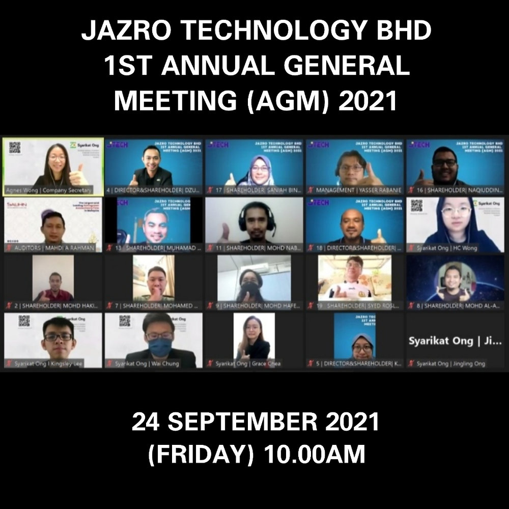 1st Annual General Meeting (AGM) 2021