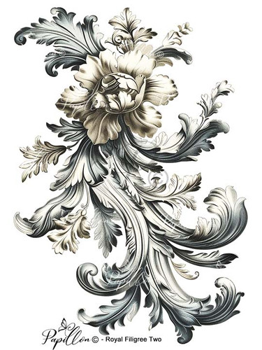 Royal Filigree Two- Rub-on Image Transfer | Belle Maison