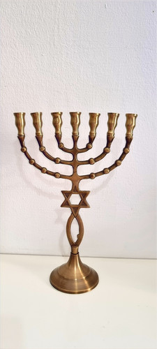 Menora con símbolo mesiánico | HebreaShop