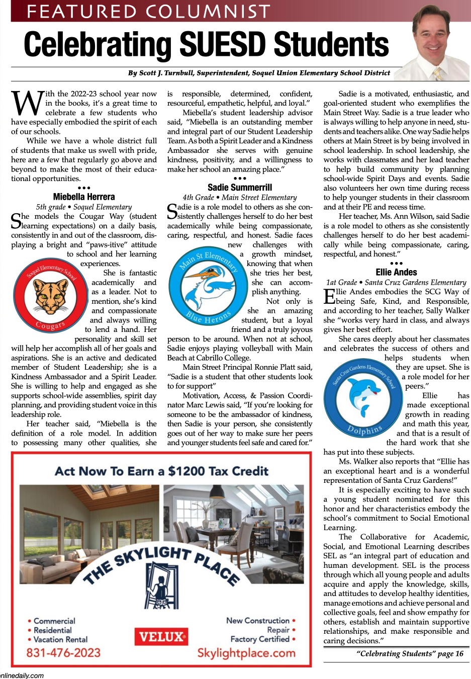 Celebrating SUESD Students