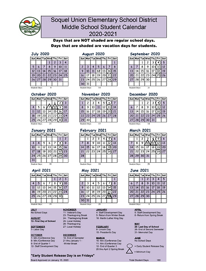 Academic Calendars | SUESD