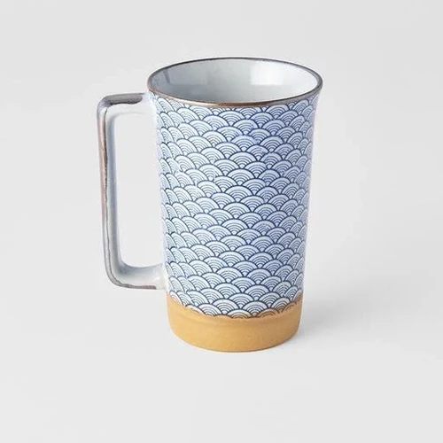 MADE IN JAPAN Mug with handle 400ml Wave Design | Boutique Brows Body ...