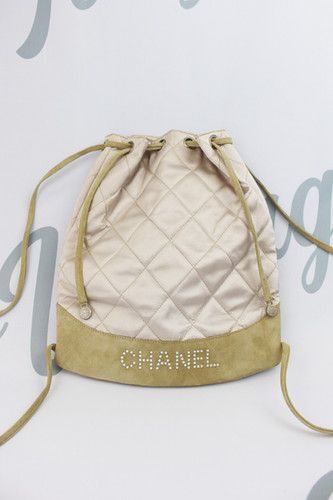 Pink Chanel Quilted Satin & Suede Backpack | Tokyo Roses Vintage