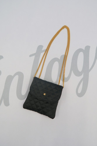 Chanel Micro Mini Chain Bag - Black | Tokyo Roses Vintage