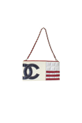 Chanel Canvas and Leather Mini Bag CC Logo Front | Tokyo Roses Vintage