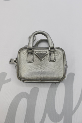 Prada Silver Tiny Micro Mini Bag | Tokyo Roses Vintage