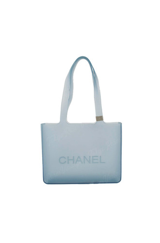 Chanel Light Blue Rubber Tote Bag | Tokyo Roses Vintage