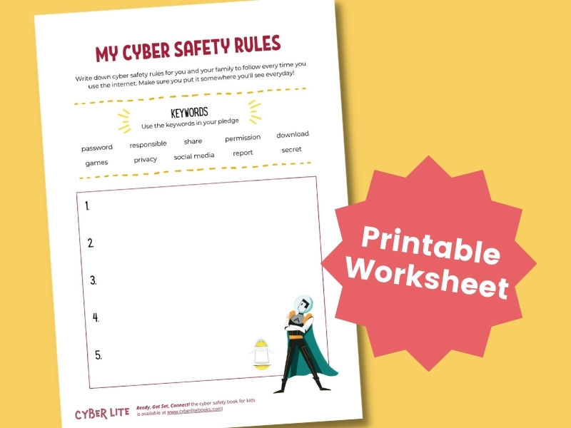My Cyber Safety Rules (Printable Worksheet)