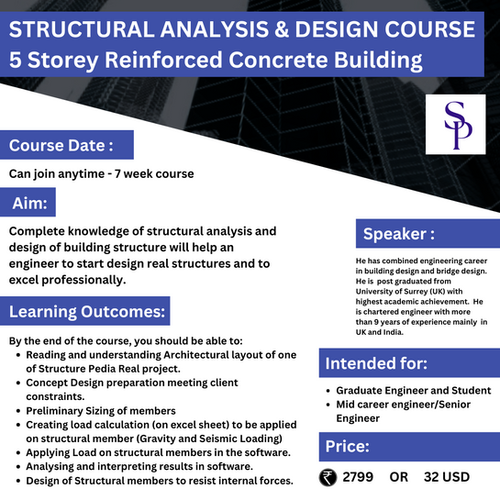 Structure Design Online Course - Reinforced Concrete Building G+4 | Structure Pedia