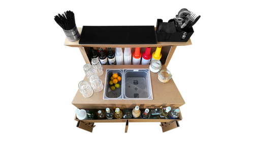 Removable cardboard bar station for events - Zesy Bar