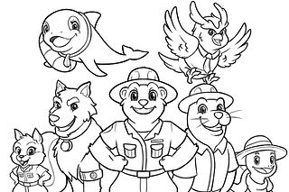 park ranger coloring book