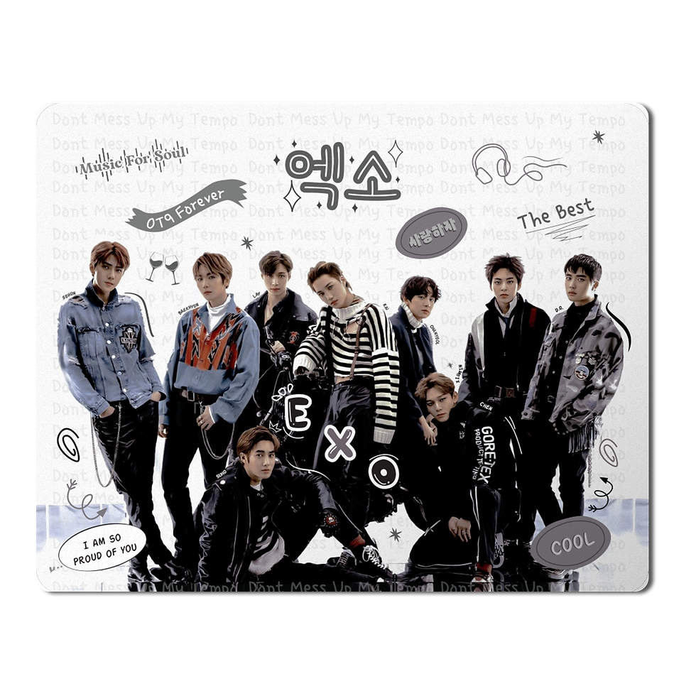 EXO Don't Mess Up My Tempo OT9 Anti Skid Mousepad | Insway Pixels