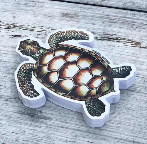 Turtle - Chubbs Sketchbook Sticker | Taste of Isla