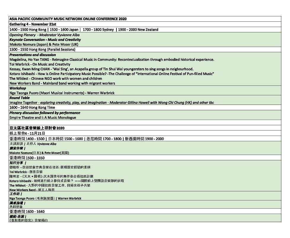 Timetable | Hongkong