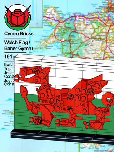 Welsh Flag LEGO® Set, by Cymru Bricks