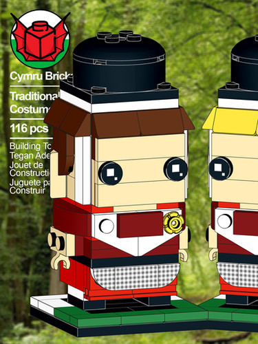 Traditional Welsh Costume LEGO® Set, by Cymru Bricks