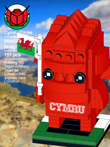 Welsh Dragon LEGO® Set, by Cymru Bricks