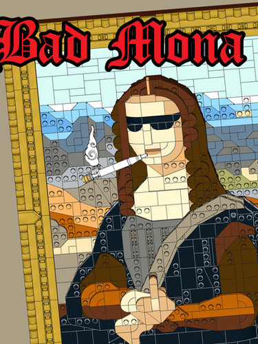 Bad Mona by Little Big Art (Mona Lisa LEGO® art Adjustment Kit)