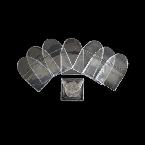 40mm x 40mm Plastic Coin Wallets Holders for 50p, £1, £2 | The Great ...