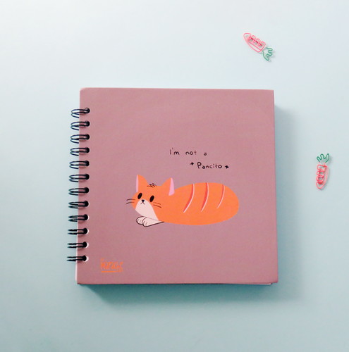 Cuaderno cuadrado "Michipan" | La Mapache Azul