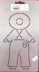 Stencil 41 - 238 Overall Sam | Paulinespatchwork