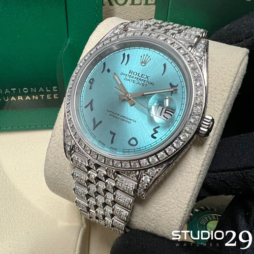 2022 Rolex Datejust Buss down Ice Blue Dial - 41 MM | Studio 29 Watches