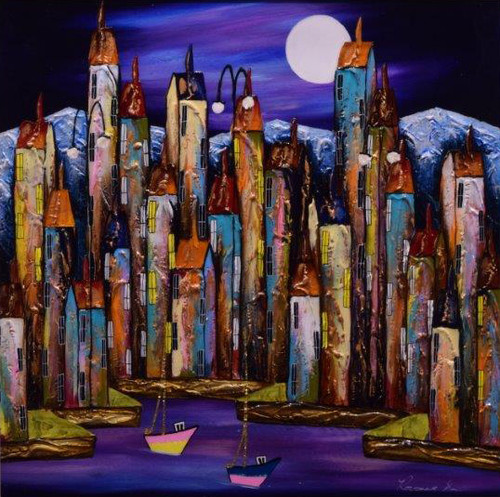 ROZ BELL - NIGHT HARBOUR | Adamo Gallery