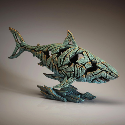 EDGE SCULPTURE - SHARK VERDI-GRIS | Adamo Gallery