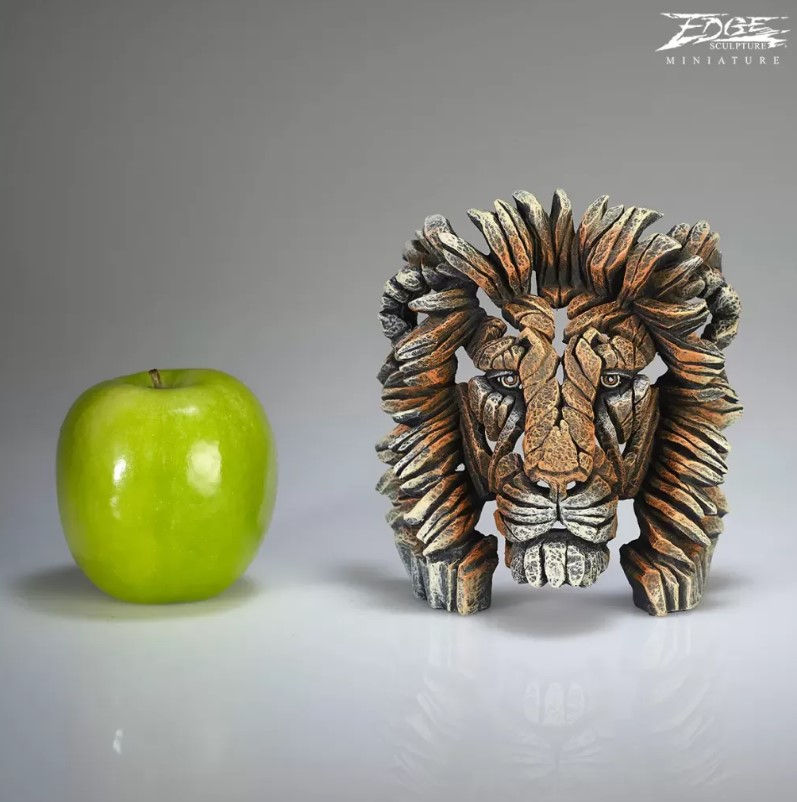 EDGE SCULPTURE - MINIATURE LION BUST | Adamo Gallery