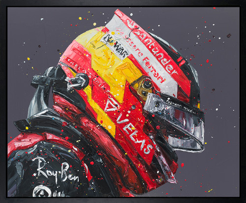PAUL OZ - SILVERSTONE SAINZ Embellished Canvas | Adamo Gallery