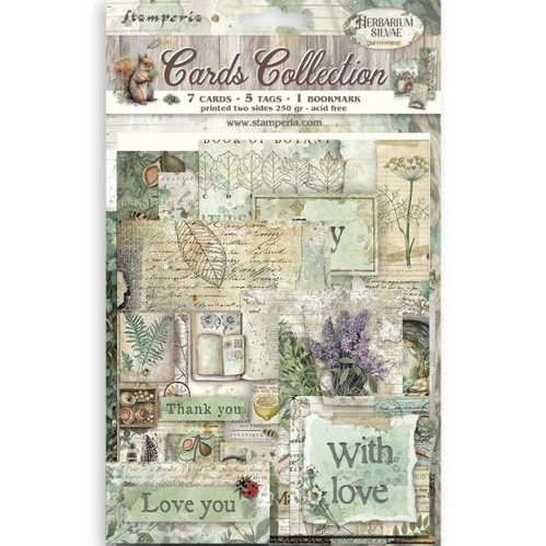 Stamperia Cards Collection-Herbarium Silvae- SBCARD36 | ScrappyShak