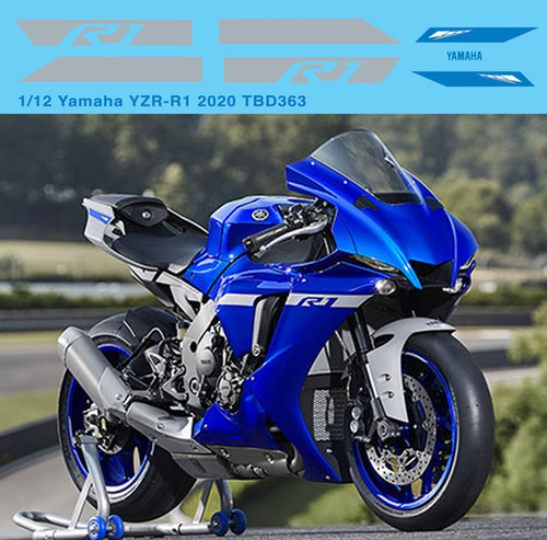 1/12 Yamaha YZR-R1 2020 Livery Decals TB Decal TBD363 | tbdecalsmodels