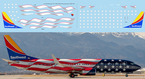 1/144 Decals Boeing 737 800 Southwest Airlines 50th Anniversary TB ...