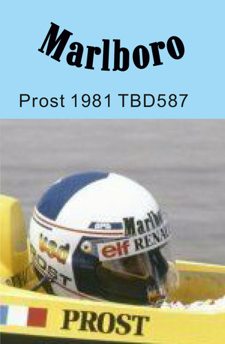 1/5 Sponsor Helmet Decals Alain Prost 1981 F1 TB Decal TBD587 ...