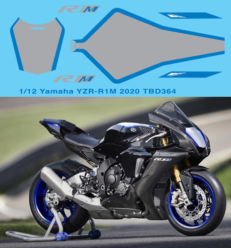 1/12 Yamaha YZR-R1M 2020 Livery Decals TB Decal TBD364 | tbdecalsmodels