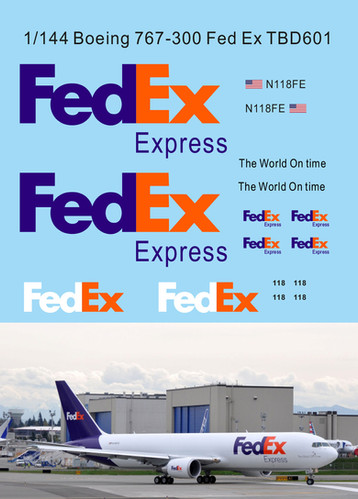 1/144 Supplementary Decals X Boeing 767-300 FEDEX Cargo TB Decal TBD601 ...